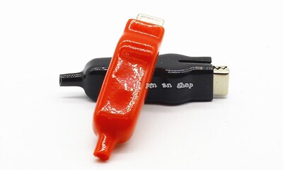 2PCS 20A Sheathed Alligator Clips Electrical DIY Test Leads