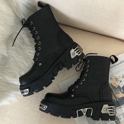 Punk Style Platform Women Ankle Boots Women's Motorcycle Boo