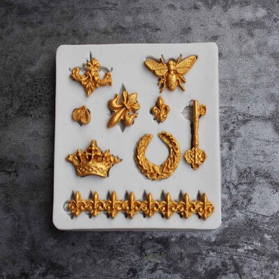 Mold 3D Silicone Vintage Frames Lace Trim Modeling Cake Deco