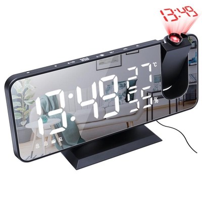 LED Digital Alarm Clock FM Radio Projection With Temperature