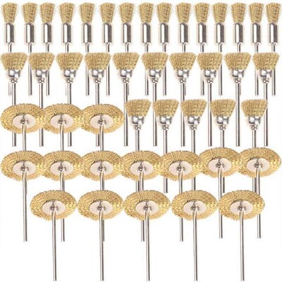 45 PCS Brass Wire Wheel Brushes Wire Brushes Set applies to