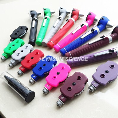 LED Fiber Optic Otoscope Ophthalmoscope Ear Care ENT Diagno