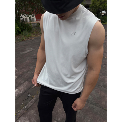 GTAL25ss美式logo印花坎肩背心凉感透气孔夏季休闲圆领无袖上衣