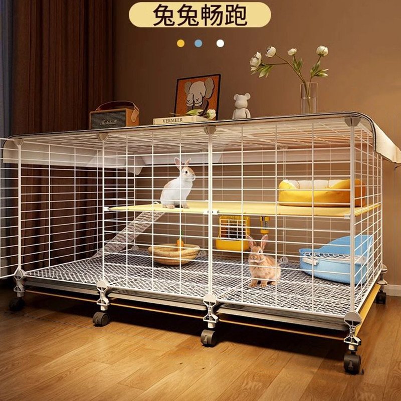 兔子专用笼子养兔荷兰猪豚鼠特大号兔笼家用大号自动清粪带厕所