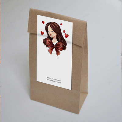 gytz4722妇女节通用迷你超大不干胶贴纸定制封口贴空白可手写包装