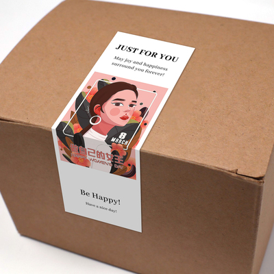 gytz4491妇女节通用迷你超大不干胶贴纸定制封口贴空白可手写包装