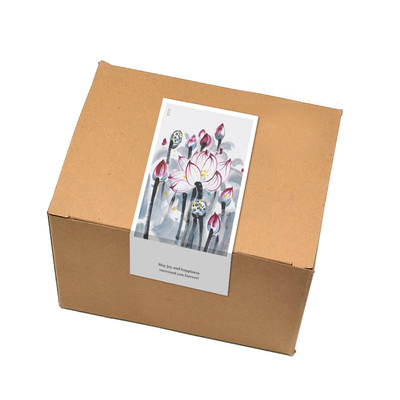 gytz6409中式古风水墨工笔传统绘画通用超大不干胶贴纸定制封口贴