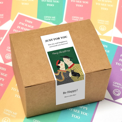 gytz3657跨境圣诞节通用迷你超大不干胶贴纸定制封口贴空白可手写