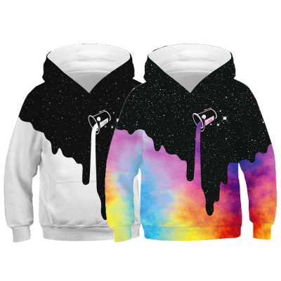 3D Print Splashing Ink Starry Sky Girls Boys Hoodies Teens A
