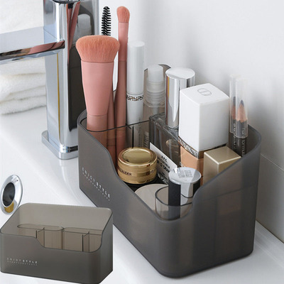 Plastic Makeup Bathroom Storage Box Cosmetic Organizer Deskt
