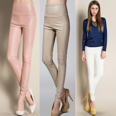 On Sale Autumn Winter Women Ladies Warm Legging Leather Pant