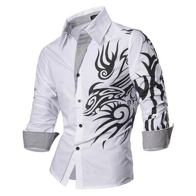 Jeansian Men's Fashion Dress Casual Shirts Button Down Long