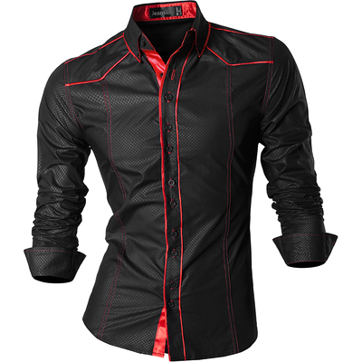 jeansian Spring Autumn Features Shirts Men Casual Jeans Shir