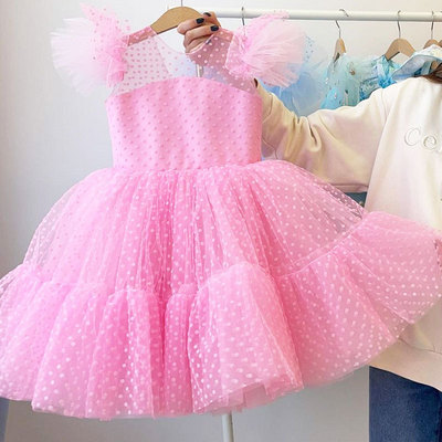 Girls Princess Dress Kids Elegant Wedding Tutu Prom Dresses