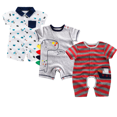 Summer Baby Rompers Boys Girls Jumpsuits Newborn Short sleev