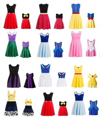 Adult Size Mommy Princess Dress Minnie Mommy and Me Matching