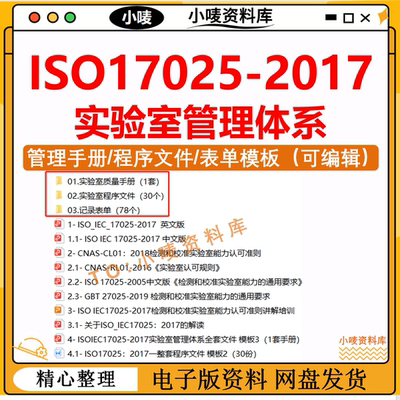 ISO 17025-2017 实验室管理体系IEC标准手册程序文件PPT培训资料