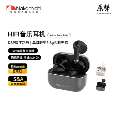 Nakamichi中道蓝牙耳机TWS半入耳式音乐耳机 Alloy Pods Mini