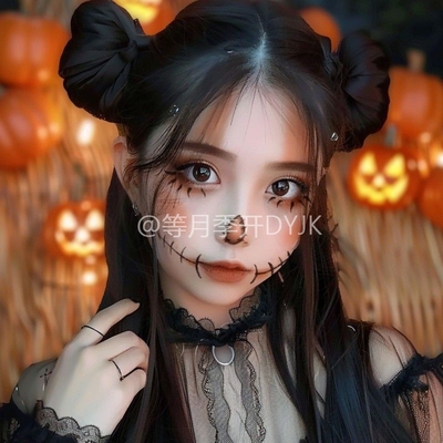 万圣节小丑纹身贴南瓜发光脸贴