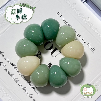 薄荷绿mini蒜瓣山竹大肠菩提子手捻手串小尺寸盘玩绕指柔手把件