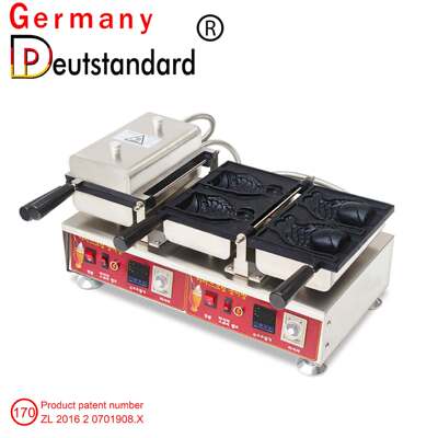 鲷鱼烧机上市翘尾数显版冰淇淋鲷鱼烧炉设备冰淇淋鲷鱼烧机华夫