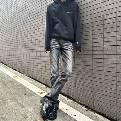 ZLAYCO纪璇手工立体猫须牛仔裤