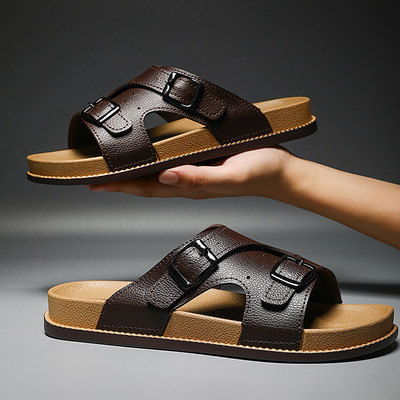 outdoor sandals slippers slides shoes footwear软木拖鞋男外穿