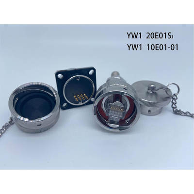 泰兴伟航连接器YW圆形电连接器YWRJ45航空插头YW网口YW121E01
