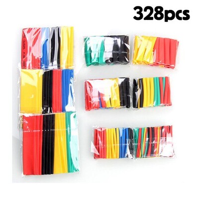 328Pcs/set Sleeving Wrap Wire Car Electrical Cable Tube Kits