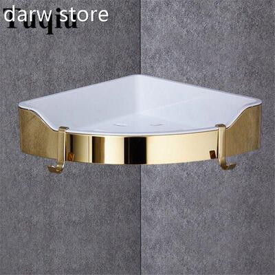 Corner Shef GolldenSta1inless Stee +l ABS Bathroom She lves