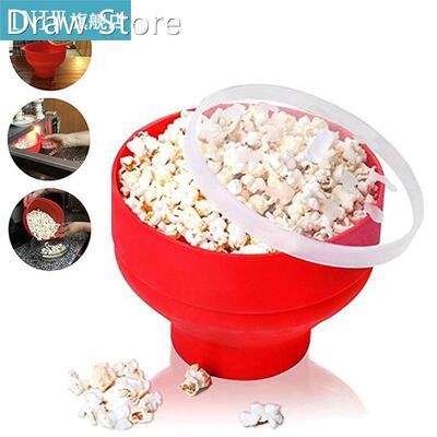 Silicone Popcorn Bowl Home Red Microwaveable Pop Corn Maker