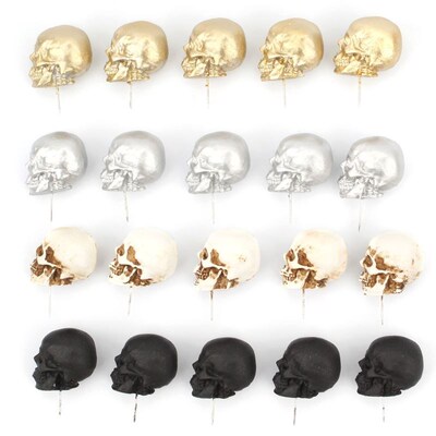 5pcs/box Resin Skull Thumbtack Drawing Pins Pushpin Cork Boa