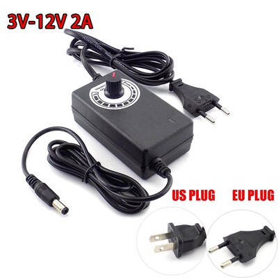 AC DC 100V 220V to 3v 12V 2A Adjustable adaptor 2000ma Power