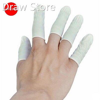 100PCS/SET Durable Natural Latex Static-proof Finger Cots