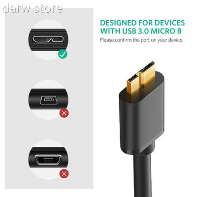 Super Tpeed USB 3.0 to Mi1cro Bl Cabe Data rSansfer Cable US