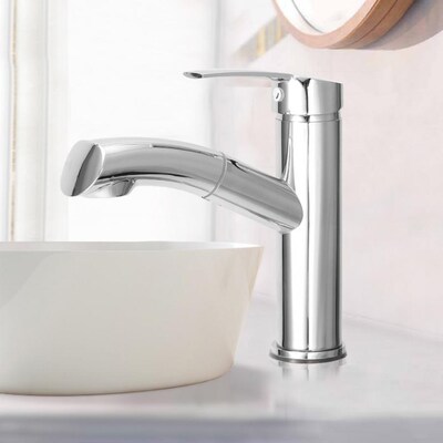 Bathroom Lifting Swivel Spout Faucet Single handle Telescopi