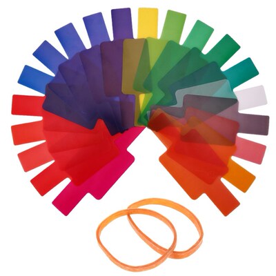 20pcs Flash Speedlite Color Photographic Gels Filters for Ca