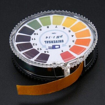 1 Roll 1-14 PH Alkaline Acid Indicator Testing Paper 5m Univ