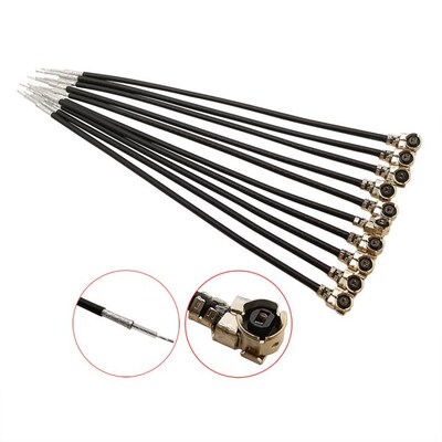 100Pieces/lot Black IPX IPEX U.fl Female 1.13 Cable Single-h