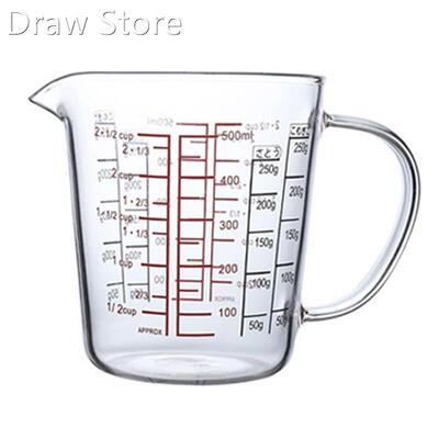 500Ml Glass Measuring Cup Milk Jug Heat Resistant Glass Cup