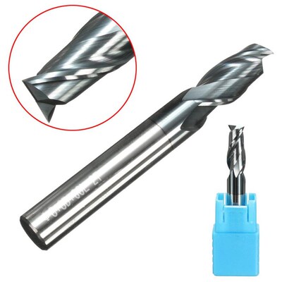 2 Flute Solid Carbide End Mill 2-12mm Slot Spiral Drills Bit
