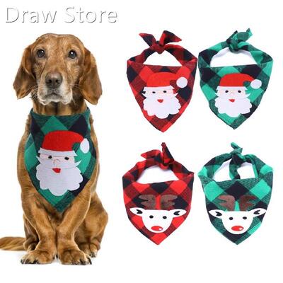 Christmas Pet Dog Triangle Bandanas Xmas Design Large Dog S