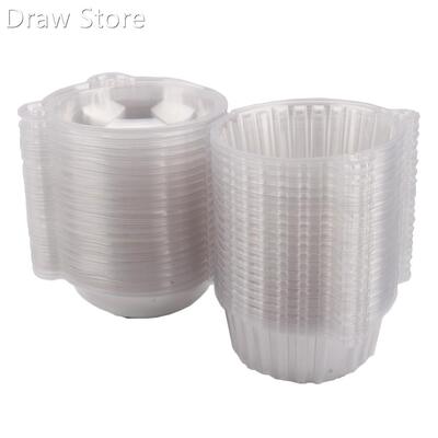 100PCS/Lot Disposable Transparent Plastic Box Single Cupcake