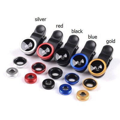 3 in 1 Cell Phone Fisheye Lens Wide Angle Macro Lens Selfie
