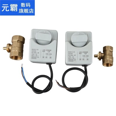 2 Pcs Ac220V 2 Way 3 Wires Motorized Ball Valve Electric Act