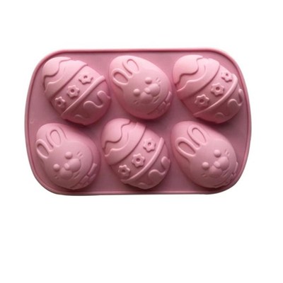 3d Easter Surprise Egg Rabbit Shape Chocolate Silicone Mold