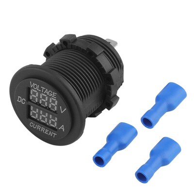 12-24V Fire Resistant LED Voltage Ammeter Guage Boat Vehicle