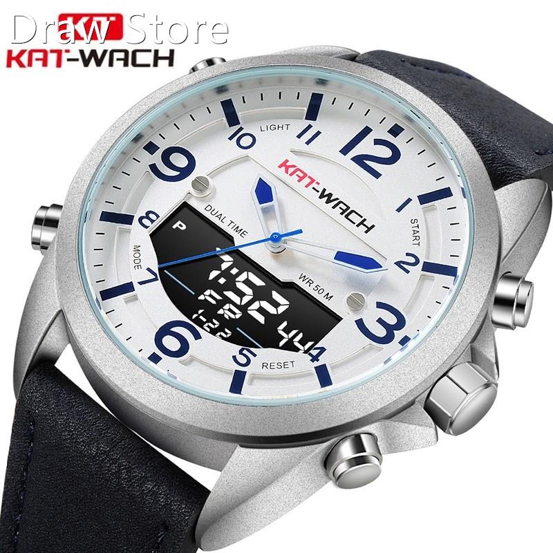 KAT WACH 1818 Double Time Zone Swim Men Sport Watch Digital