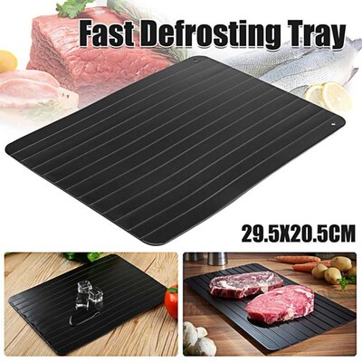 Fast Defrosting Tray Defrost Frozed Meat Food Quick Black Si