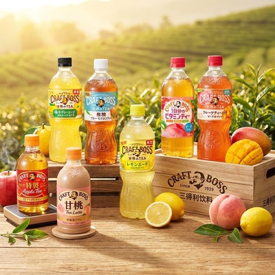 日本进口三得利CRAFTBOSS红茶系列无糖奶茶水果柠檬茶饮新口味